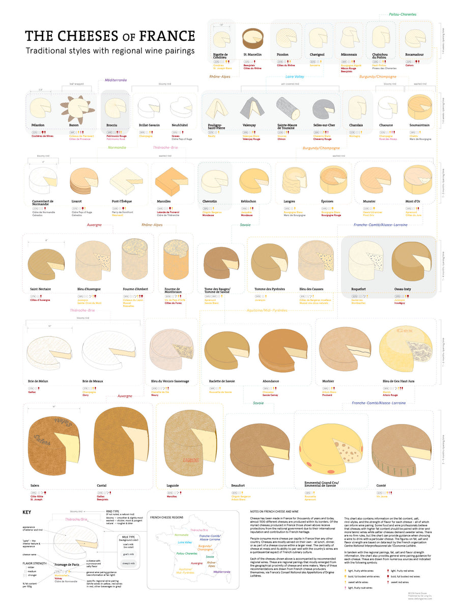 The Cheeses of France - Art Print – De Long