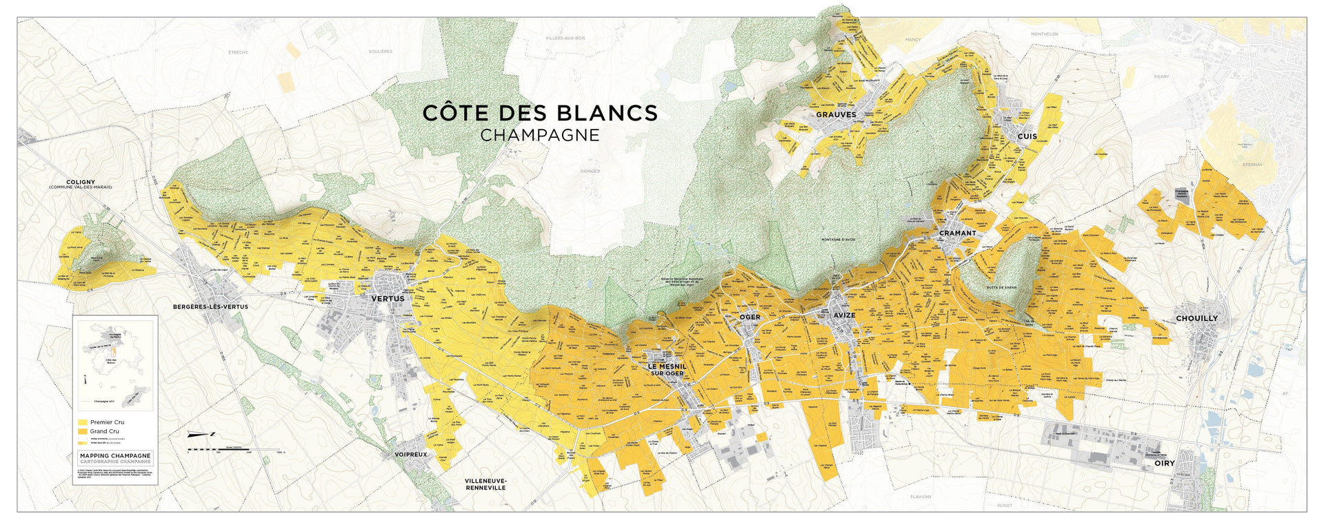 Côte des Blancs Map – De Long
