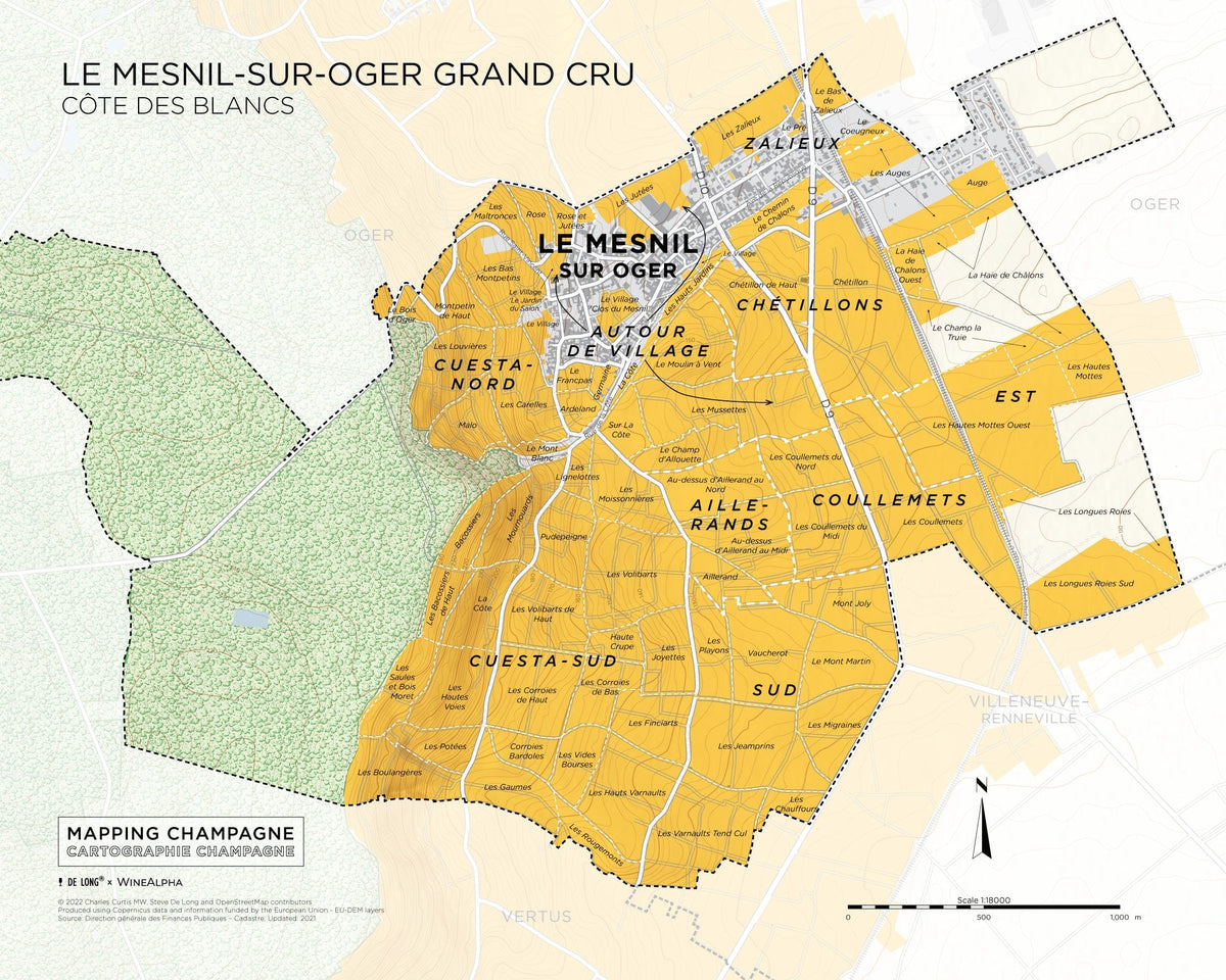 Le Mesnil-sur-Oger Grand Cru, Côte des Blancs – De Long